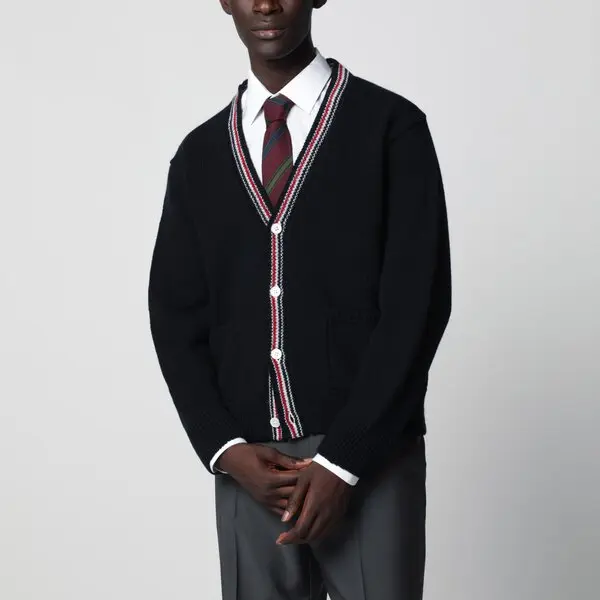 Thom Browne Hector Wool And Mohair Cardigan - Blue