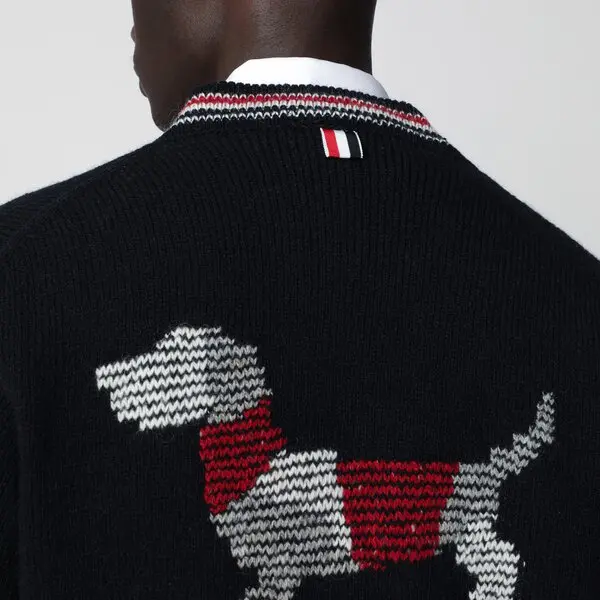 Thom Browne Hector Wool And Mohair Cardigan - Blue