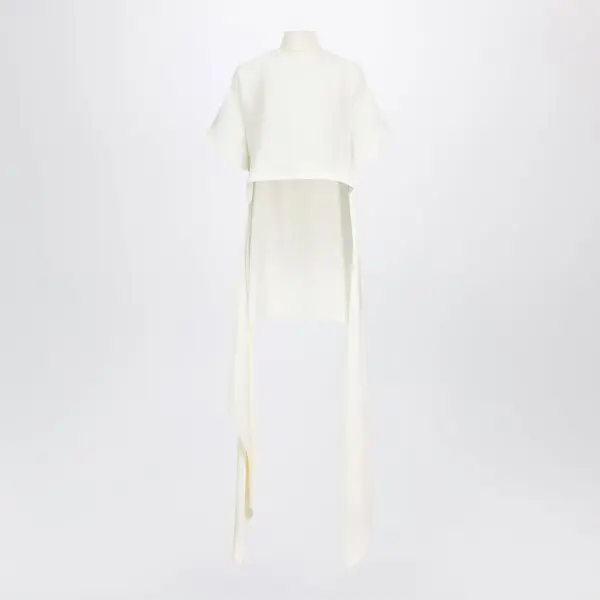 Alaïa Asymmetric Viscose Cady Top - White