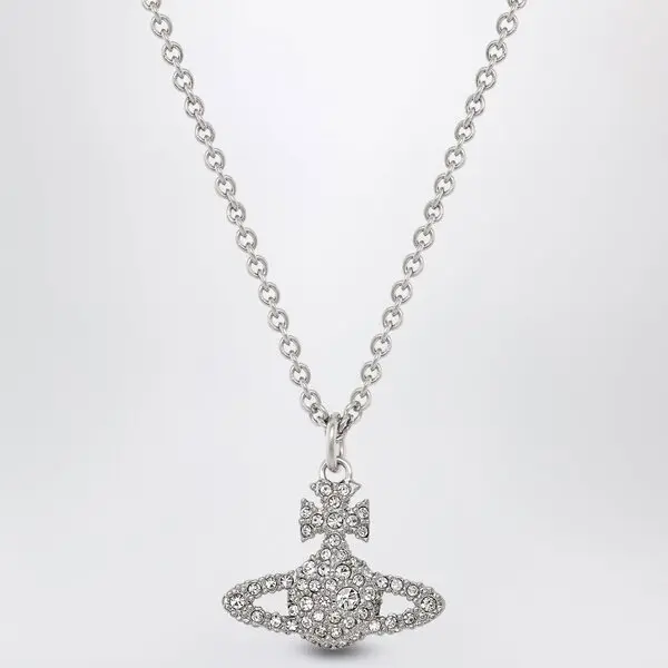 VIVIENNE WESTWOOD Grace Bas Relief Platinum Crystal Necklace