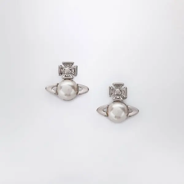 VIVIENNE WESTWOOD Balbina Orb Earrings With Pearl - Silver