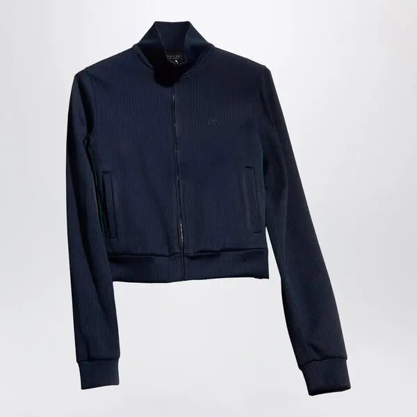 Gucci Ribbed Cotton Jersey Zip-up Sweatshirt