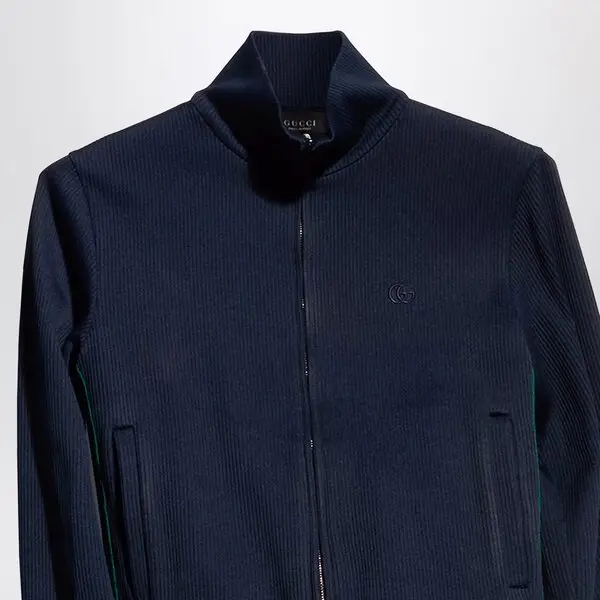Gucci Ribbed Cotton Jersey Zip-up Sweatshirt