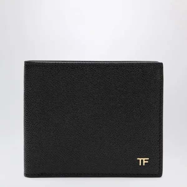 TOM FORD T-line Bi-fold Leather Wallet - Black
