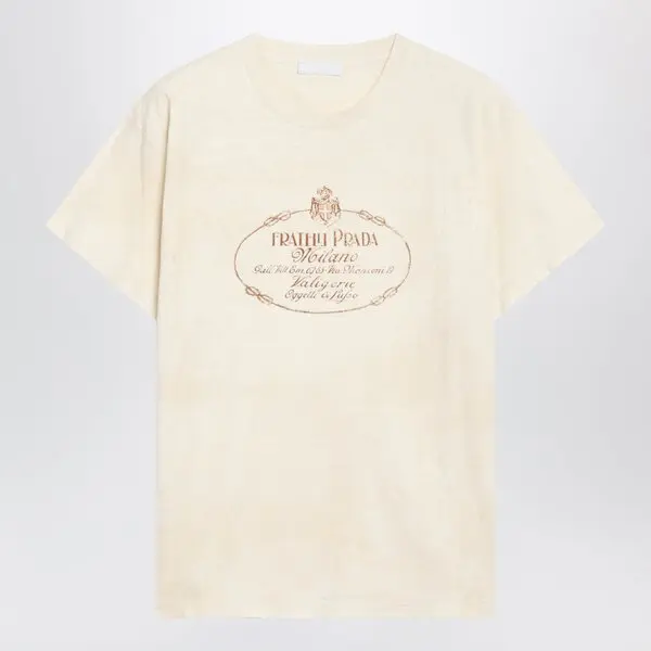 Prada Cotton T-shirt With Logo Print - White
