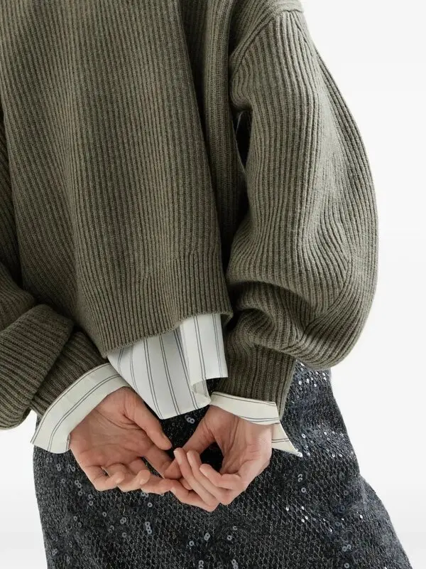 Brunello Cucinelli Ribbed Cashmere Cardigan - Multicolor