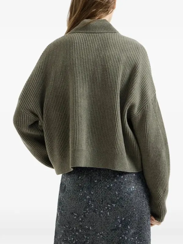 Brunello Cucinelli Ribbed Cashmere Cardigan - Multicolor