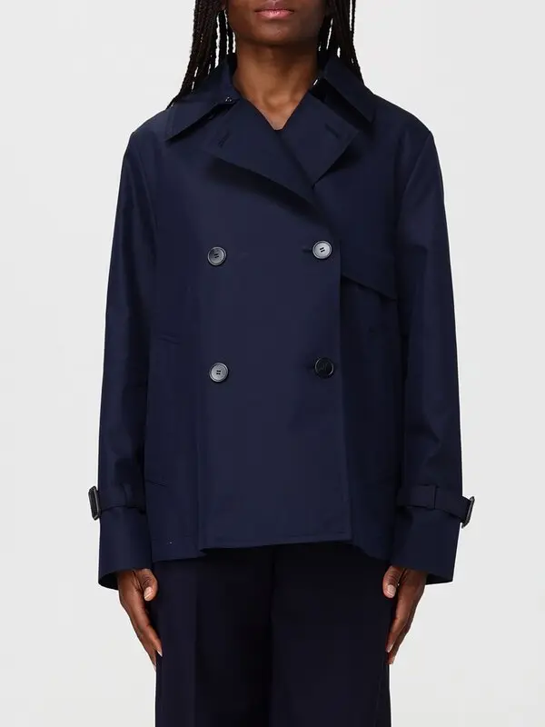 Max Mara Double Breasted Coat - Blue