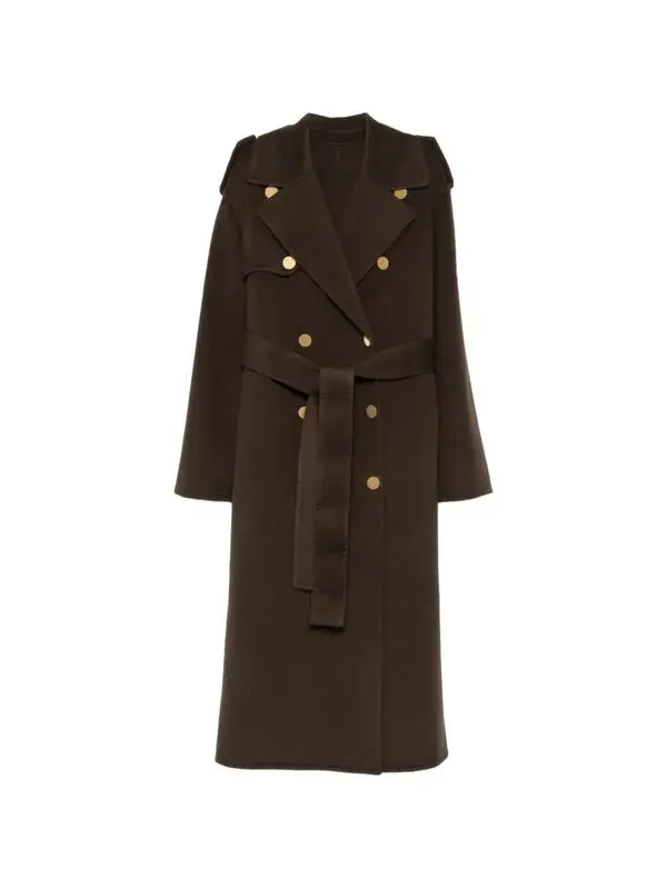 Alberta Ferretti Wool Trench Coat - Multicolor