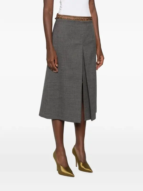 Prada Wool Skirt With Nylon Waistband