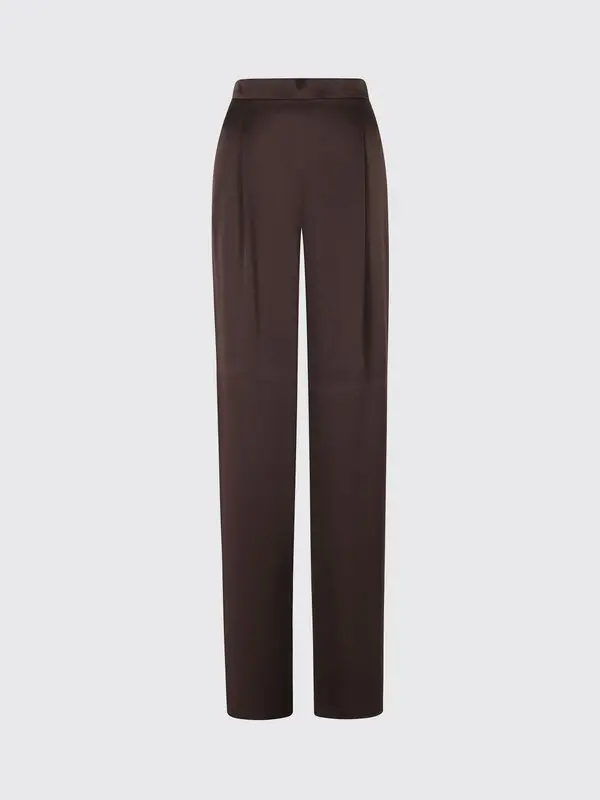 Max Mara Acetate Blend Tailored Trousers - Brown