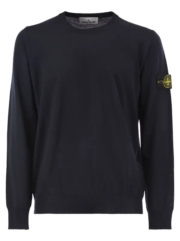 Stone Island Round-neck Jumper With Embossed Stitching