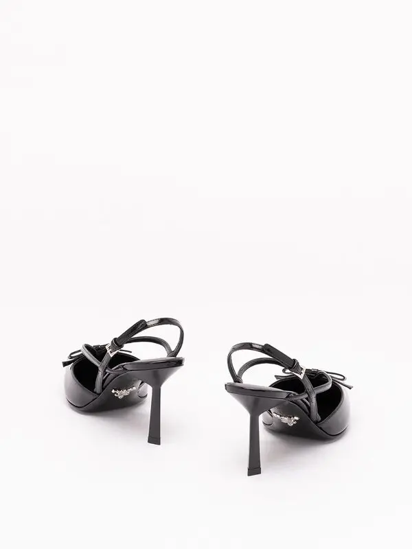 Prada Brushed Leather Slingback Pumps