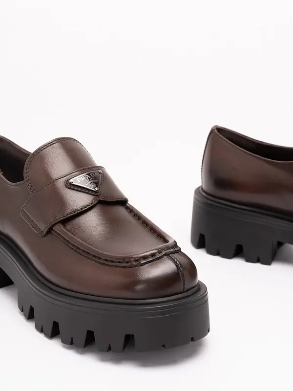 Prada Vintage Calf Leather Loafers