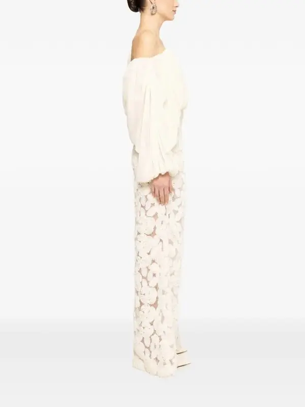 NISSA Off-the-shoulder Top With Tie Detail - Multicolor