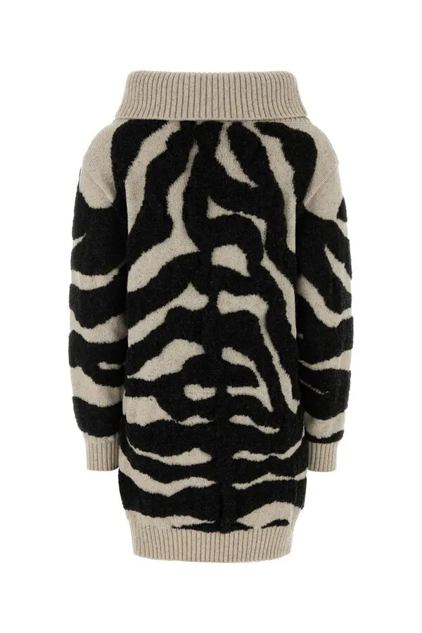 Moschino Sand Wool Blend Sweater Dress