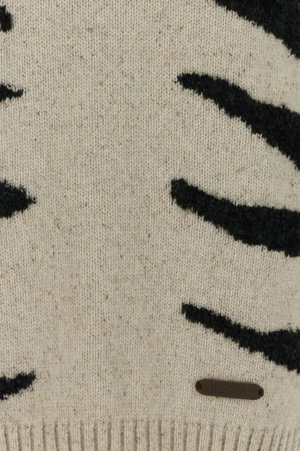 Moschino Sand Wool Blend Sweater Dress