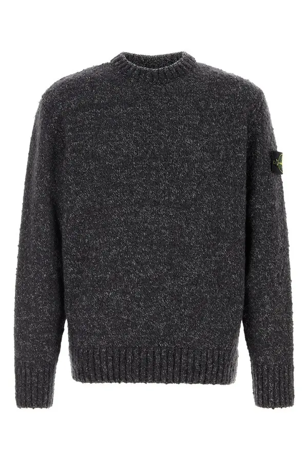 Stone Island Dark Wool Blend Sweater
