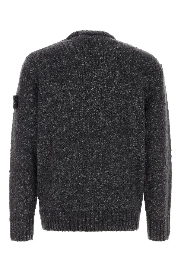Stone Island Dark Wool Blend Sweater
