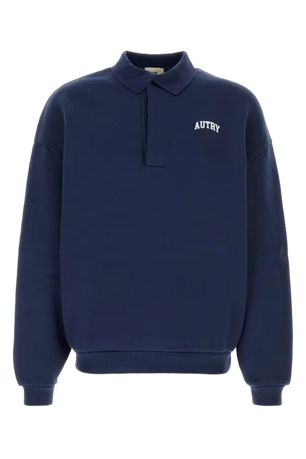 AUTRY Navy Cotton Polo Shirt