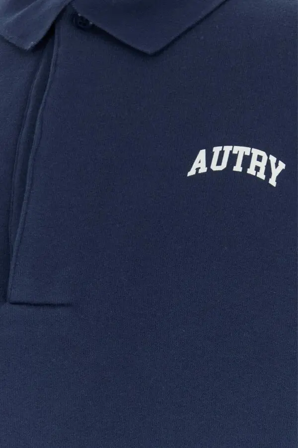 AUTRY Navy Cotton Polo Shirt