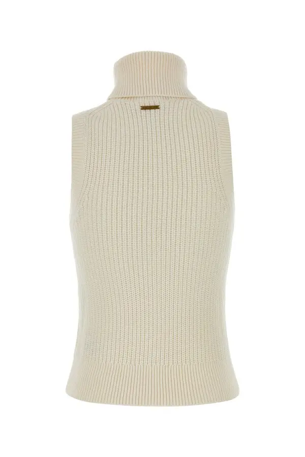 Michael Kors Ivory Wool Blend Vest