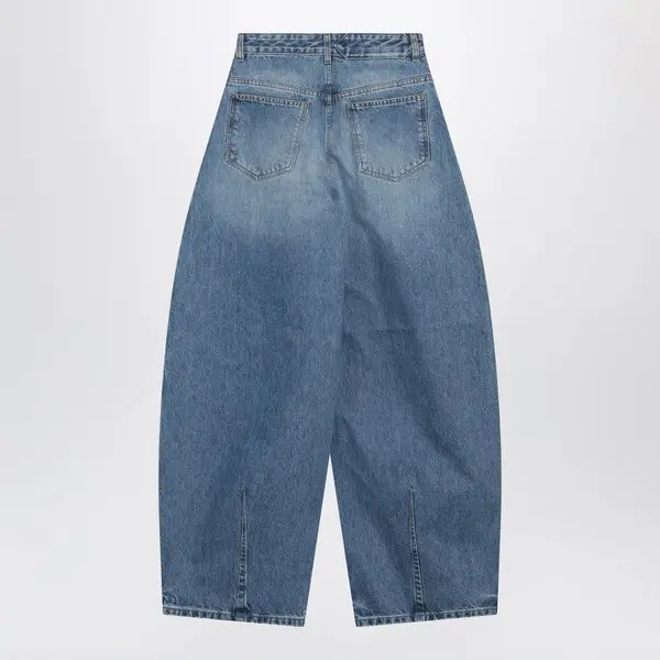 Jacquemus Wide Leg Jeans In Indigo Denim - Blue