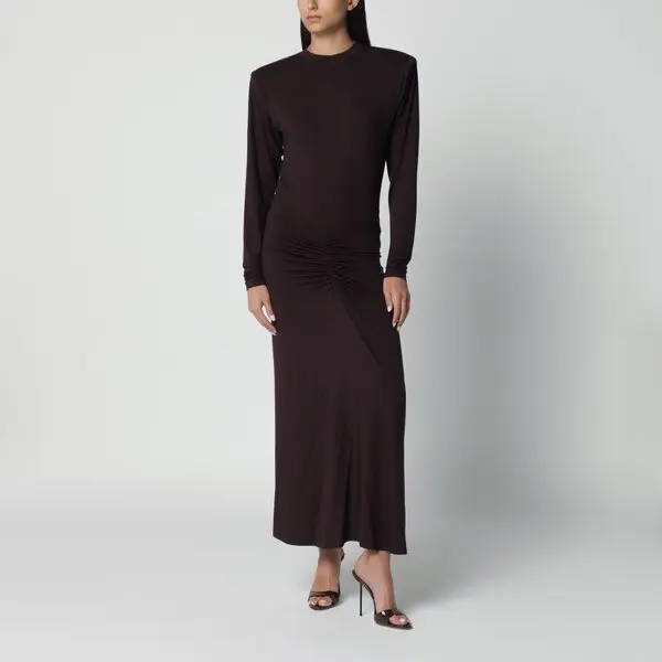 Andamane Maxi Dress With Draping - Red