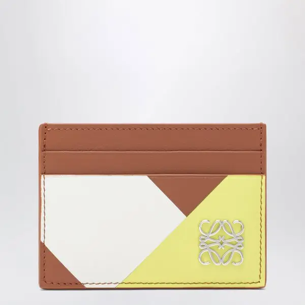 Loewe Anagram Card Holder With Multicolour / Beige Graphic Motif - Multicolor