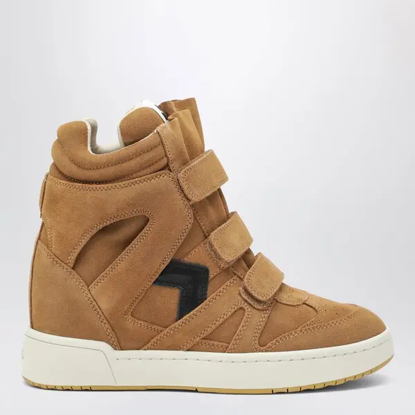 Isabel Marant Étoile Leather Wedge Sneakers - Brown
