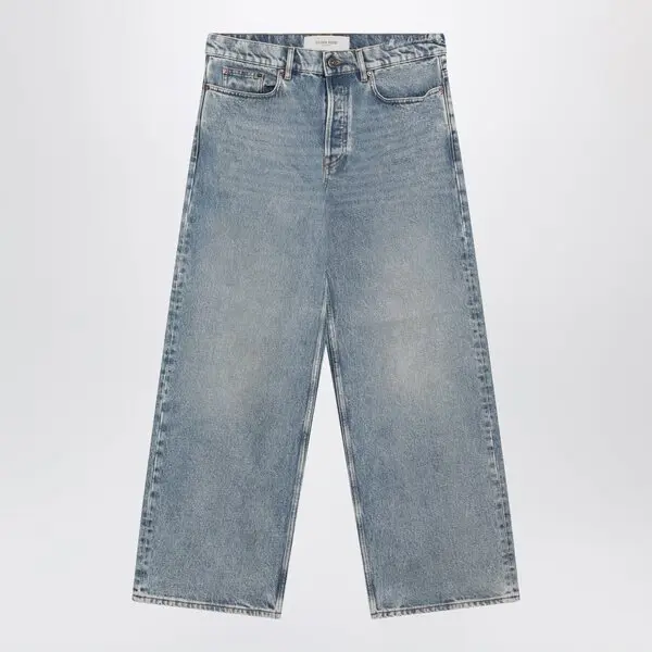 GOLDEN GOOSE Light Washed Effect Wide Straight Leg Jeans - Blue