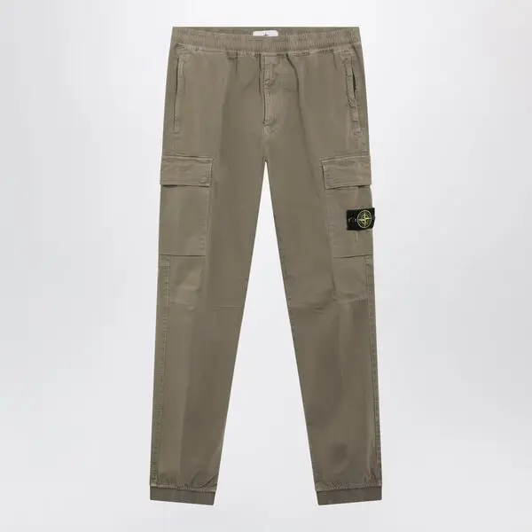 Stone Island Cotton Cargo Joggers - Green