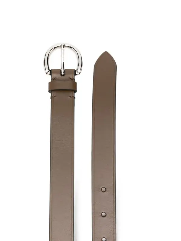Phoebe Philo Round Buckle Leather Belt - Multicolor