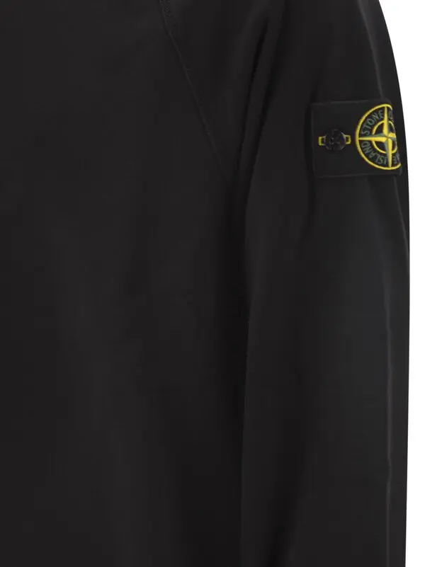 Stone Island Cotton Crew Neck Sweatshirt With Compass Badge