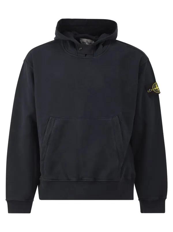 Stone Island Organic Cotton Oversized Hoodie - Blue