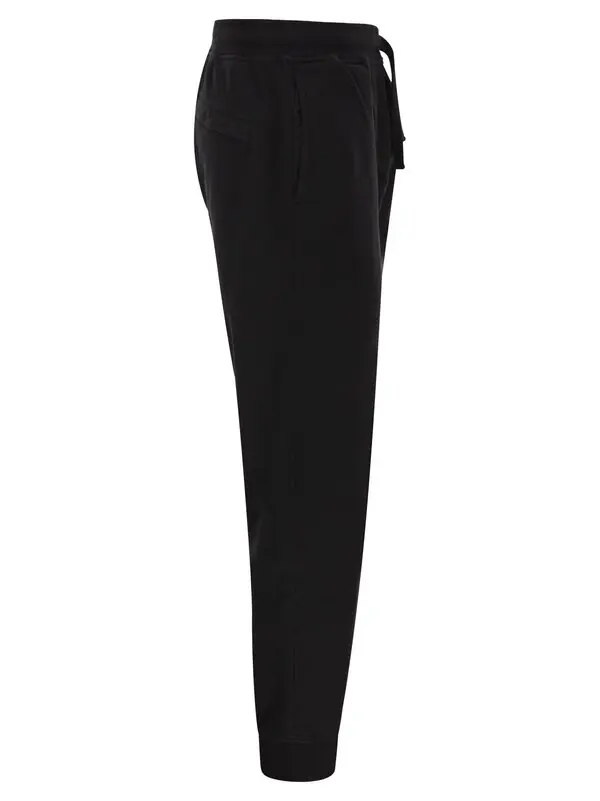 Stone Island Cotton Jogger Trousers With Cargo Pocket And Compass Badge
