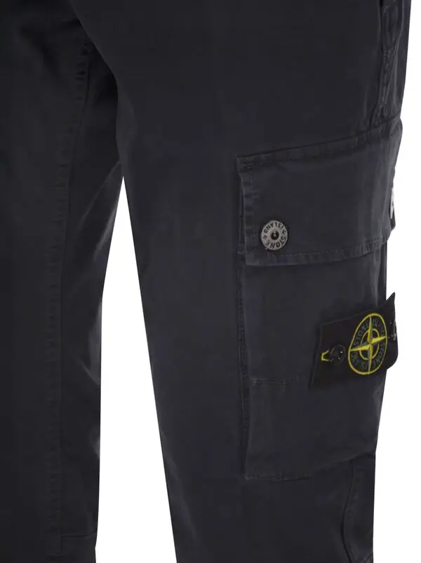 Stone Island Slim-fit Cargo Trousers - Blue