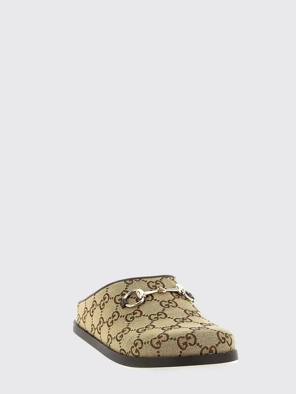 Gucci Monogram Mule Clogs - Brown