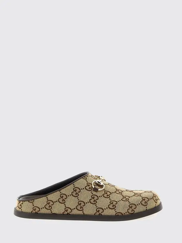 Gucci Monogram Mule Clogs - Brown
