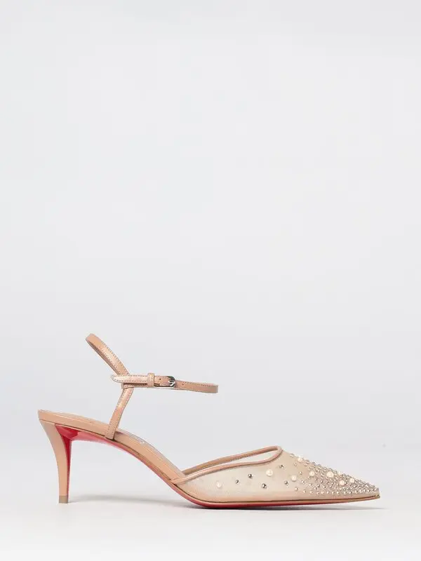 CHRISTIAN LOUBOUTIN Embellished Mesh Pumps - Pink