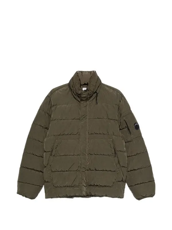 C.P. COMPANY Quilted Down Jacket With Lens Detail - Multicolor