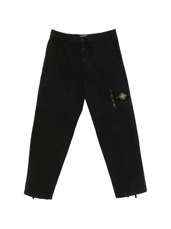 Stone Island Black Cargo Trousers - Multicolor
