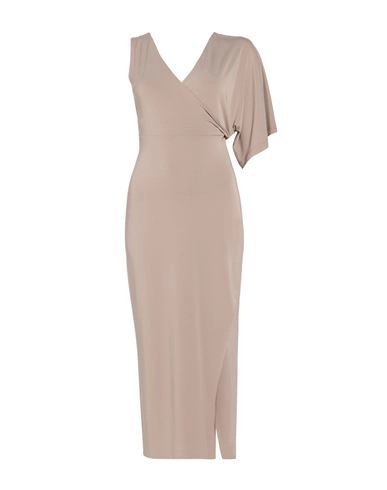 KAOS Midi Dress Khaki Size Acetate, Polyamide, Elastane - Beige