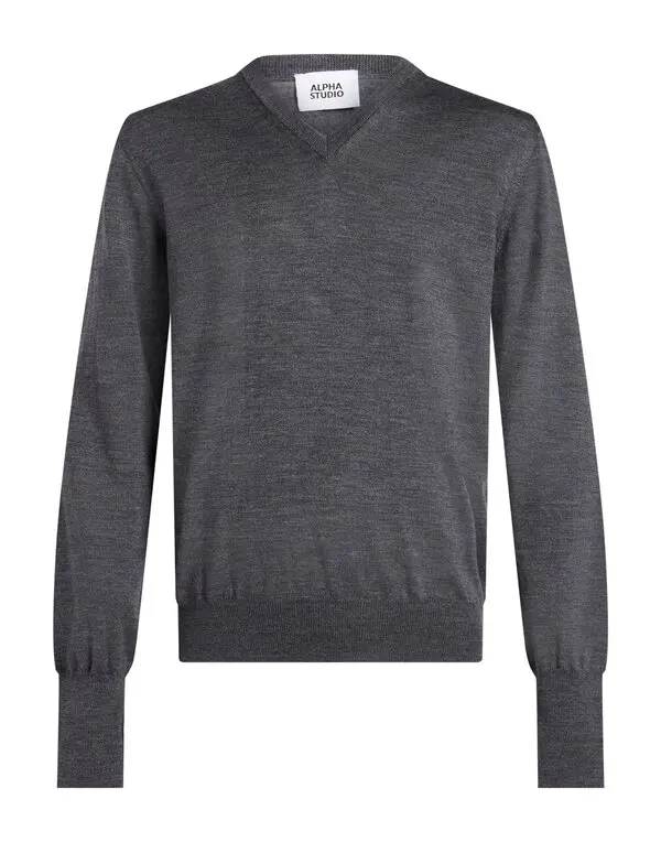 Alpha Studio Sweater Charcoal Size Merino Wool