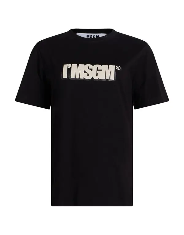 MSGM Cotton Logo Print T-shirt