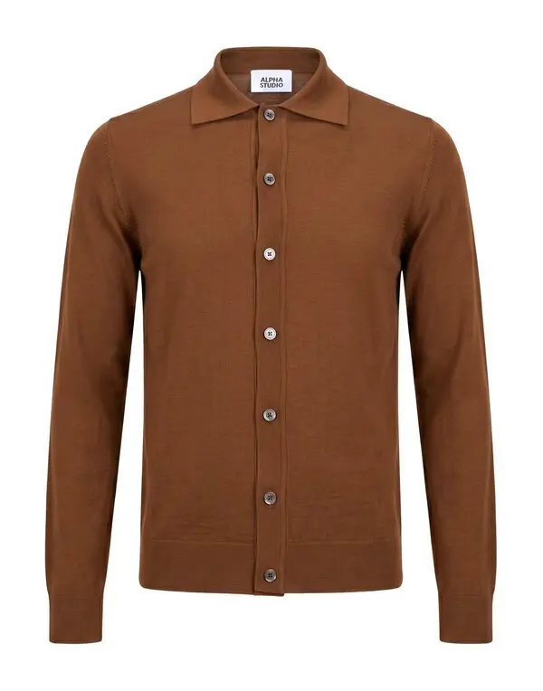 Alpha Studio Shirt Size Merino Wool