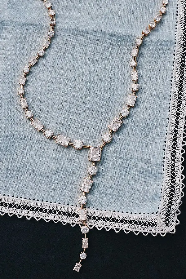 Nadri Charli Baguette Lariat Necklace - Gold