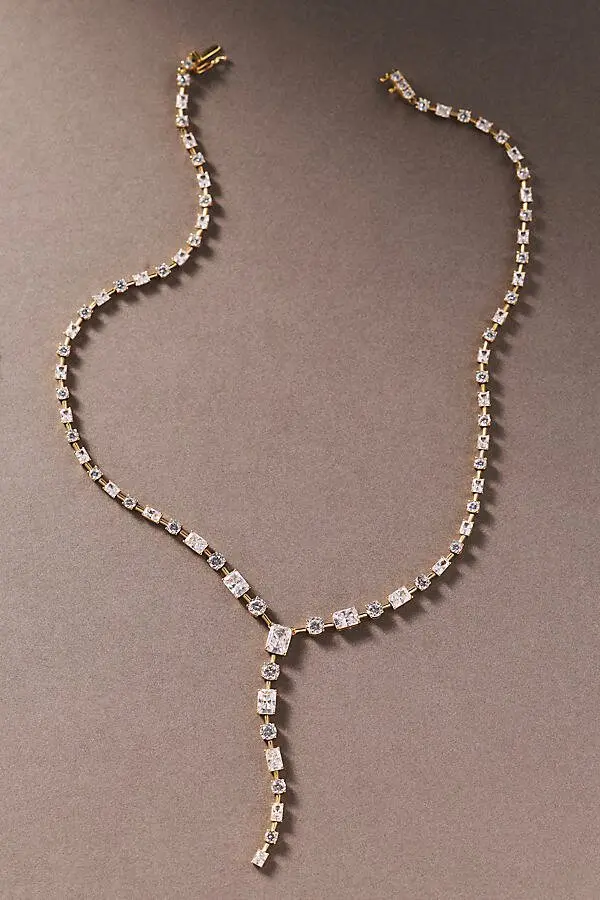 Nadri Charli Baguette Lariat Necklace