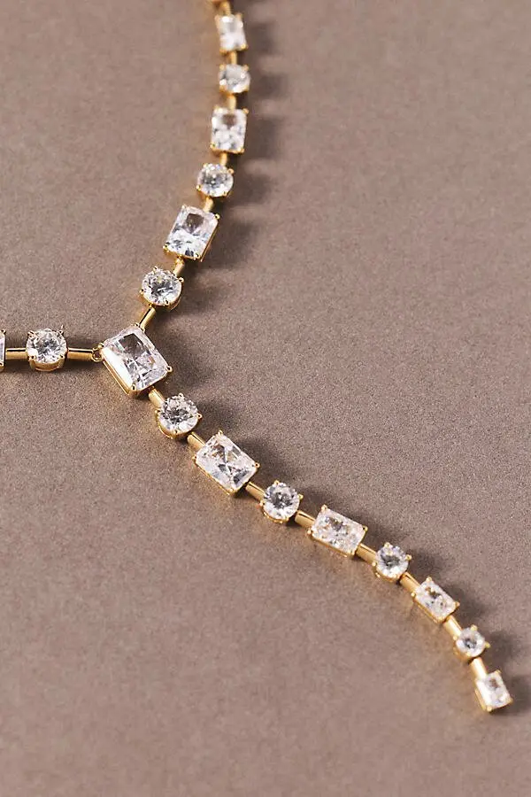 Nadri Charli Baguette Lariat Necklace