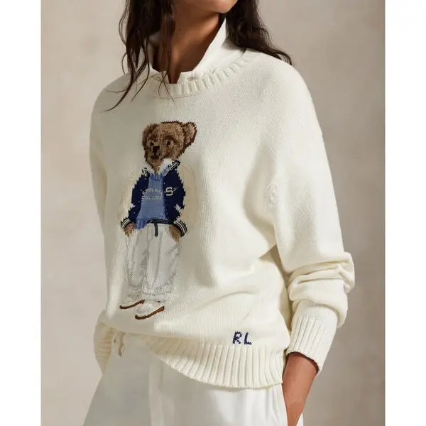 Ralph Lauren Spelman College Polo Bear Sweater - Nevis